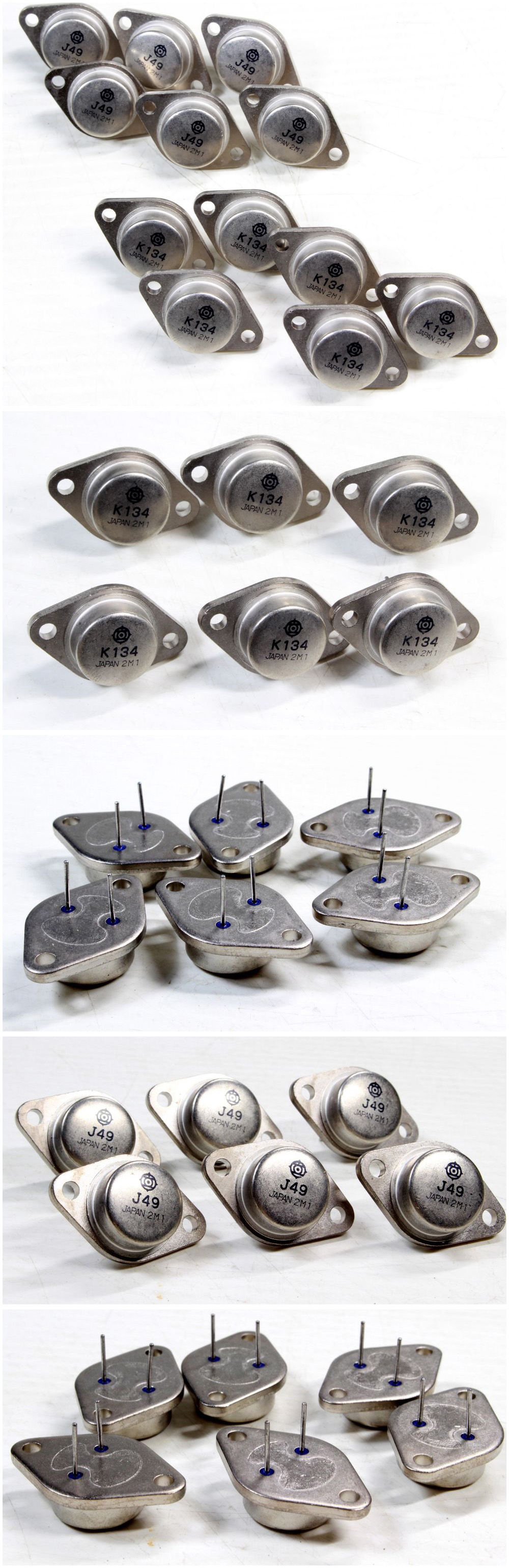 【中古】トランジスタ/日立FET 2SK134,2SJ49 日立 HITACHI J49/K134 同ロット 各6個（計12個） 金田式 の ...